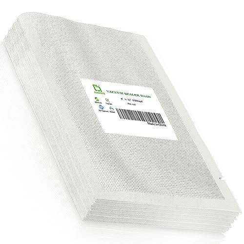 CANLENPK 8×12 Inch/20x30cm Vacuum Seal Bags, Vacuum Sealer Bags,Quart Commercial Grade Precut Bags, Food Vac Storage Bags,Prep Meal Bag,Sous Vide Bags(100PCS)