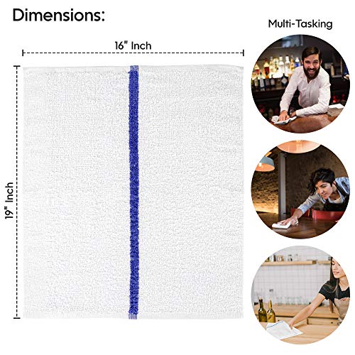 Nabob Wipers Kitchen Bar Mop Towels 12 Pack - 100% Cotton - Size 14x17 - Perfect for Your Home, Kitchen, Bathroom, Bars, Restaurants & Auto - Super Absorbent