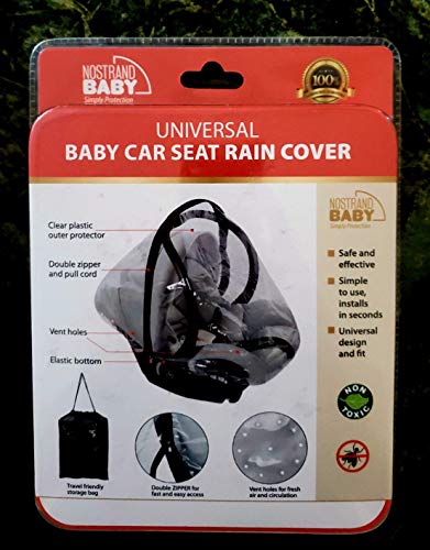 Universal Baby Car Seat Rain Cover, fits Stroller, Easy Access Zipper, Protect Child Travel