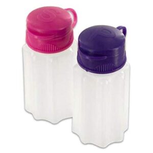 handy housewares durable plastic camping mini salt and pepper shaker set with flip lids