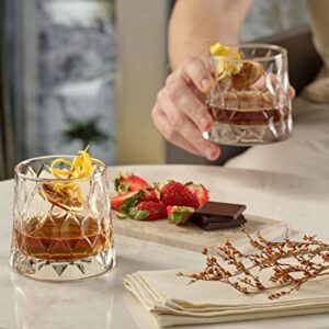 Pasabahce Premium Whiskey Glasses Set Of 4 - Exclusive Cocktail, Scotch, Bourbon, Liquor, Rum Glasses - Old Fashioned Glasses - 10.25 Oz Drinking Glasses - Perfect for Parties, Gifts