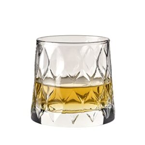 Pasabahce Premium Whiskey Glasses Set Of 4 - Exclusive Cocktail, Scotch, Bourbon, Liquor, Rum Glasses - Old Fashioned Glasses - 10.25 Oz Drinking Glasses - Perfect for Parties, Gifts