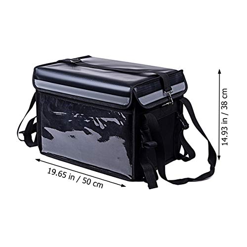 Garneck Insulated Food Delivery Bag Waterproof Portable Insulated Grocery Tote Food Warmer Bag Takeaway Box for Restaurant Delivery Grocery Shopping (Black)