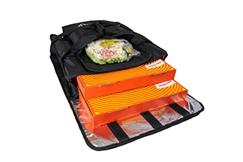 Pizza Caddy Insulated Food Delivery Bag 20-Inch by 20-Inch by 6-Inch