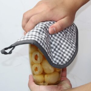 5 PCS Pot Holders for Kitchen, Cotton Potholers with Great Heat Resistance, Hot Pads, Trivets for Cooking and Baking Black