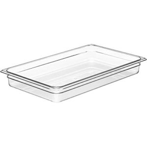 cambro 1/1 gn polycarbonate hotel pan, 2-1/2" deep, 6pk clear 12cw-135