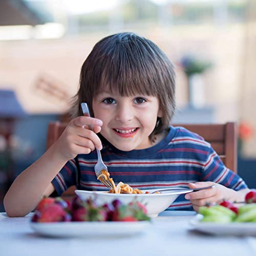 6 Piece Stainless Steel Kids Silverware Set - Child and Toddler Safe Flatware - Kids Utensil Set - Metal Kids Cutlery Set (Includes 3 Small Kids Spoons & Kids 3 Forks)