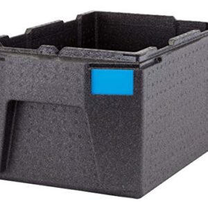 Cambro EPP180LHSW110 Cam GoBox Full-Size Top Loader 8" Deep Large Handles Black Case of 1