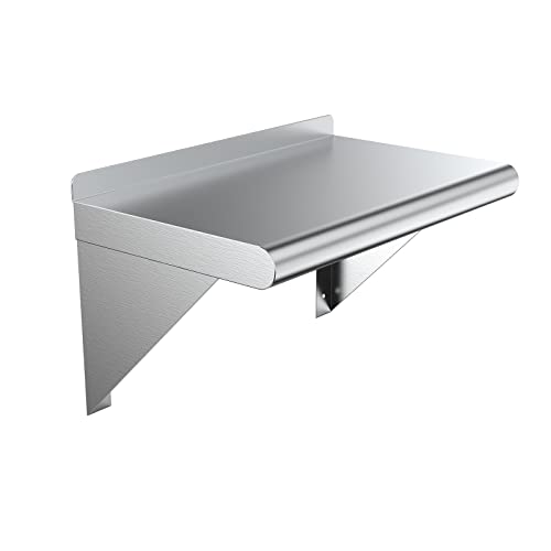 AmGood 10" X 24" Stainless Steel Wall Shelf | Metal Shelving | Garage, Laundry, Storage, Utility Room | Restaurant, Commercial Kitchen | NSF