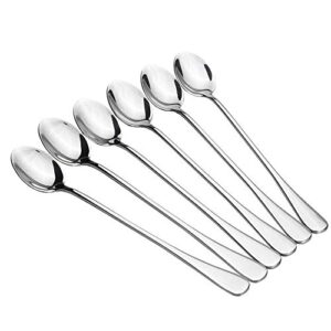 20 piece long handle iced tea spoon, stainless steel coffee mixing spoons - long cream dessert spoons