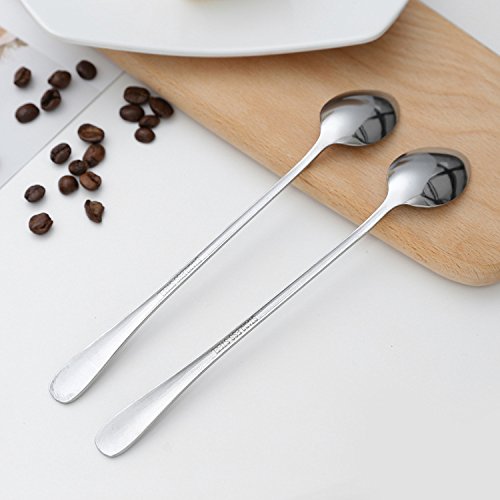 20 Piece Long Handle Iced Tea Spoon, Stainless Steel Coffee Mixing Spoons - Long Cream Dessert Spoons