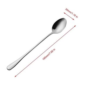 20 Piece Long Handle Iced Tea Spoon, Stainless Steel Coffee Mixing Spoons - Long Cream Dessert Spoons