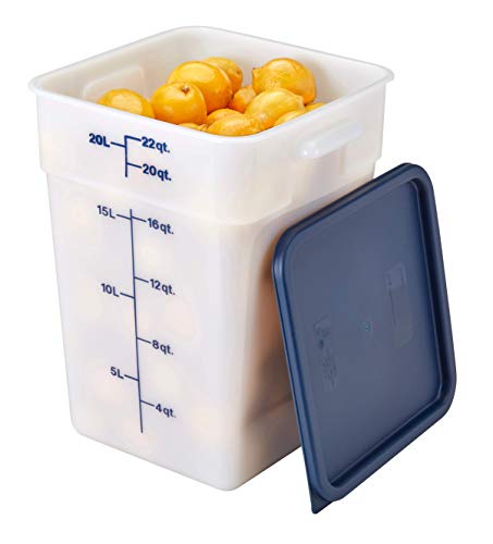 Cambro 22SFSP148 Poly Square 22 Quart White Case of 6