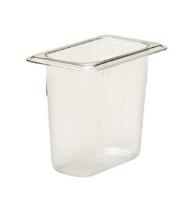 cambro 96pcw135 food pan 1/9 x 6" camwear clear case of 6