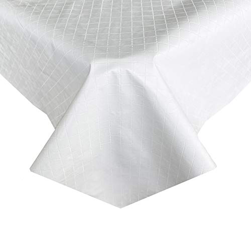 Newbridge Quilted Waterproof Cut to Fit Table Pad Protector with Flannel Backing, Heat Resistant, Wipe Clean, Cushioned Pad Protects Table from Spills and Scratches, 52" x 90"