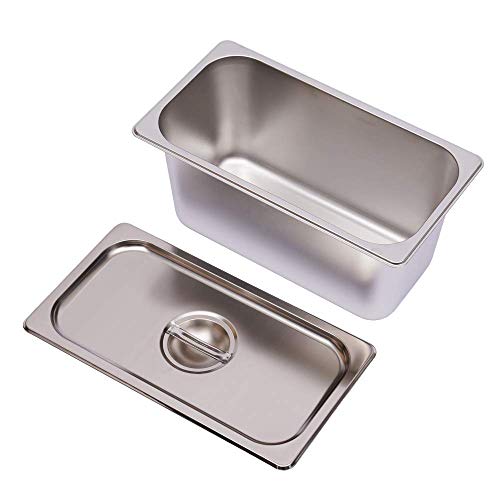 6-Pan Countertop Food Warmer Electric Steam Table For Buffet Commercial Stainless Steel Buffet Steam With 6 Stainless Steel Covers 110V 850W 7L Large Capacity (6 Pan/7L)