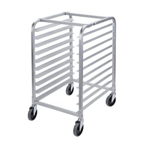 profeeshaw bun pan bakery rack 10 tier with wheels, aluminum racking trolley storage for half or full sheets