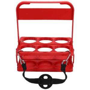 foldable plastic drink carrier, beverage delivery holder compatible with grubhub doordash instacart postmates eats car drivers, catering, restaurant (red)