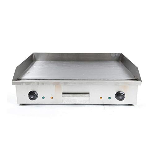 Commercial Flat Top Grill 4400W Electric Countertop Griddle Adjustable Temperature Control Food Griddle Stainless Steel Restaurant Teppanyaki Grill Adjustable Temperature from 50°c to 300°c