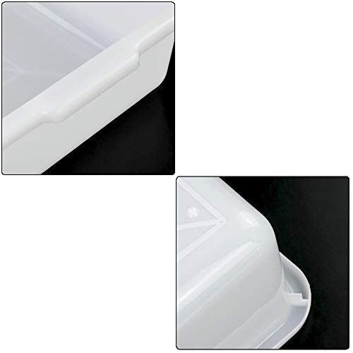 AnnkkyUS 4-Pack 13 Liter Commercial Bus Tubs, White Plastic Wash Basin Bus Tote