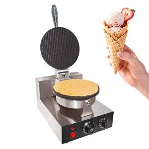 gorillarock waffle cone maker commercial | waffle roll maker | nonstick coated | stainless steel