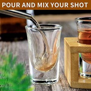 Shot Glass Set 0.5oz/15ml 24pcs Clear Shot Glass Holder Set Mini Shot Glass Perfect for Party, Bar, Club, Cocktail (24pcs)