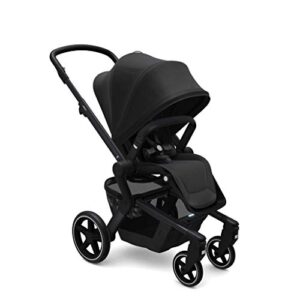 joolz hub+ - premium stroller for babies from 6 months up to 50 lbs - superior comfort & safety - easy fold & go - integrated led lights - xxl sunhood - brilliant black