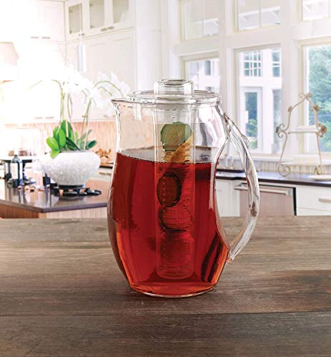 Large Fruit Infuser Water Pitcher (2.9 Quart / 93 Oz) – Shatterproof Acrylic Infusion Jug for Iced Tea, Juice, Beverages, Water, Lemon, Fruit & Herbs – BPA Free