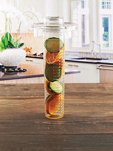 Large Fruit Infuser Water Pitcher (2.9 Quart / 93 Oz) – Shatterproof Acrylic Infusion Jug for Iced Tea, Juice, Beverages, Water, Lemon, Fruit & Herbs – BPA Free