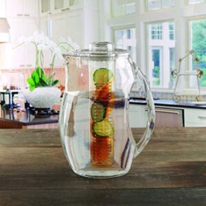 Large Fruit Infuser Water Pitcher (2.9 Quart / 93 Oz) – Shatterproof Acrylic Infusion Jug for Iced Tea, Juice, Beverages, Water, Lemon, Fruit & Herbs – BPA Free