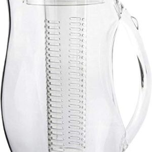 Large Fruit Infuser Water Pitcher (2.9 Quart / 93 Oz) – Shatterproof Acrylic Infusion Jug for Iced Tea, Juice, Beverages, Water, Lemon, Fruit & Herbs – BPA Free