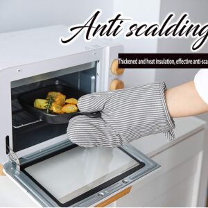 4Pcs Oven Mitts and Pot Holders, Heat Resistant Oven Mitts Set with Pothholder,Heat Resistant Microwave Gloves Safe for Baking,Cooking, BBQ