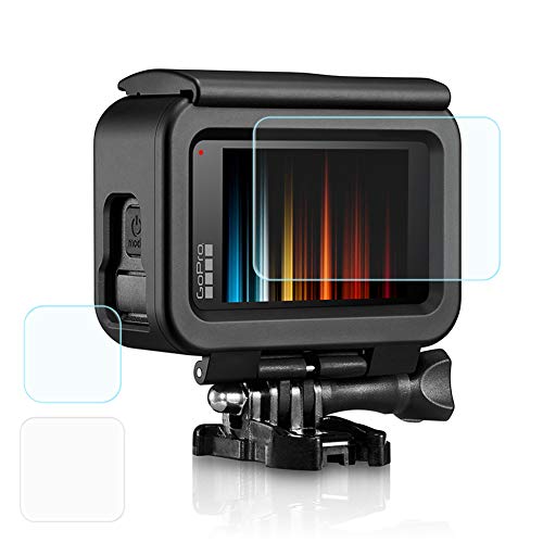 Ytaland Protective Cover for GoPro Hero 11 / Hero 10 / Hero 9 Black, with Tempered Glass Screen Protector, Plastic Housing Case Shell Frame