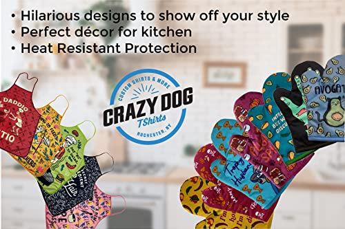 Crazy Dog T-Shirts I'm Going to Feed All You Fuckers Funny Cooking Food Graphic Kitchen Accessories (Oven Mitt + Apron)