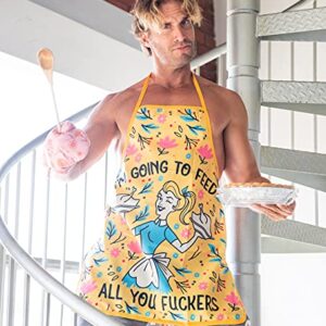 Crazy Dog T-Shirts I'm Going to Feed All You Fuckers Funny Cooking Food Graphic Kitchen Accessories (Oven Mitt + Apron)