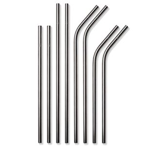 Simple Modern Stainless Steel Reusable Straws | Toxin Free and Waste Reducing Straw for Tumblers and Travel Mugs | Classic Collection | 8 Pack | Stainless Steel