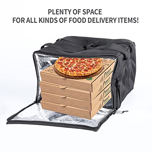 OLYDON Insulated Heated Delivery Bag with Handle - Portable Microwave Food Warmer, Collapsable Grocery Boxes - Picnic Lunch Pizza Container for Food Transport