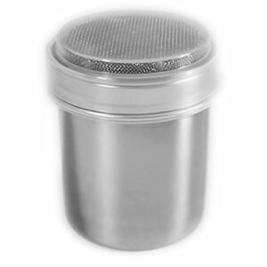 1 pack shaker sifter dispenser duster container stainless steel for cinnamon flour powdered sugar baking soda cocoa cornstarch ect. (model-1)