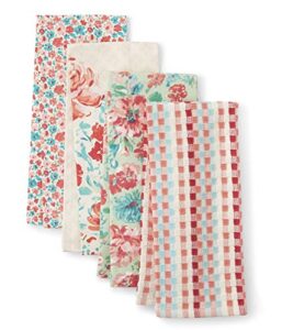 the pioneer woman gorgeous garden kitchen towels, 4 pack