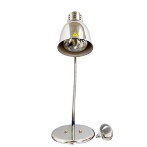 kouwo commercial food heat lamp with bulb fried food warming lamps hot food warmer lights for buffet bar parties catering (silver(single head))