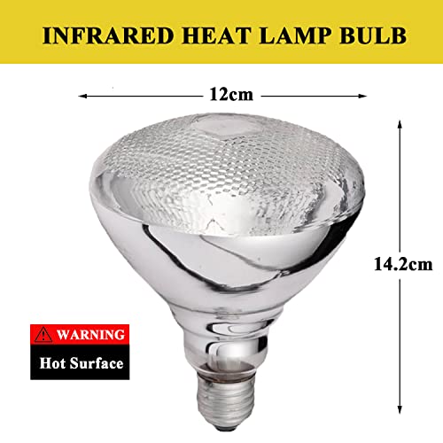 KOUWO Commercial Food Heat Lamp with Bulb Fried Food Warming Lamps Hot Food Warmer Lights for Buffet Bar Parties Catering (Silver(Single Head))