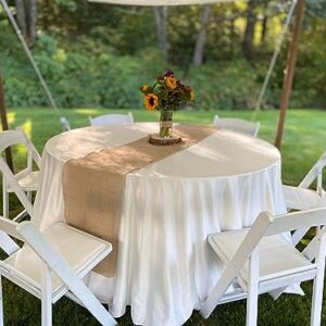 Burlap Table Runners Jute Table Runners 2 Pieces 13x84 Inch Khaki Summer Table Linens for Rustic Wedding Birthday Party Decoration