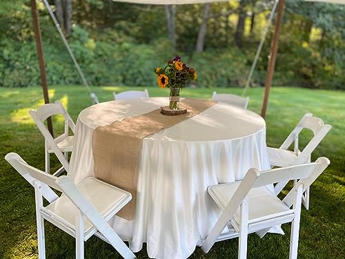 Burlap Table Runners Jute Table Runners 2 Pieces 13x84 Inch Khaki Summer Table Linens for Rustic Wedding Birthday Party Decoration