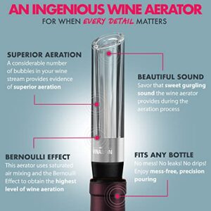 VINABON Wine Aerator – New 2023 Premium Wine Aerating Pourer and Wine Air Aerator Decanter Spout – Improves Wine Flavor & Bouquet. Includes WineGuide Ebook