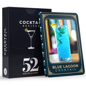 52 cocktail & mixed drink recipes flash cards – simple & easy step instructions & tricks – comprehensive mixology concoction guide & ingredient list – master the entertaining art - home made bartender