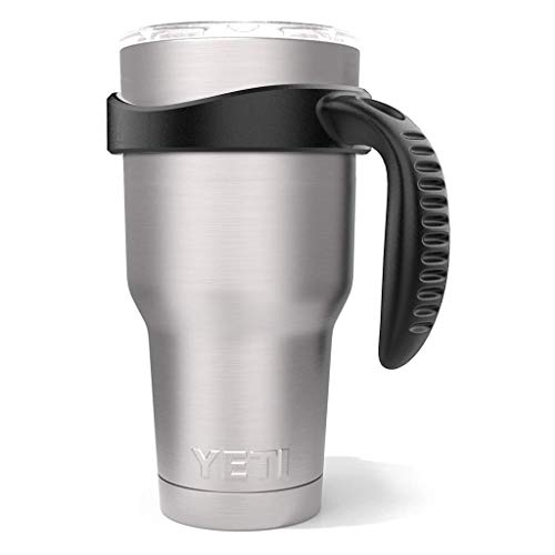 ALAFAT Tumbler Handle for 30 oz Yeti Rambler Cooler Cup, Rtic Mug, Sic, Ozark Trail Grip and more Tumbler Mugs - BPA FREE (Black-CUP NOT INCLUDE)