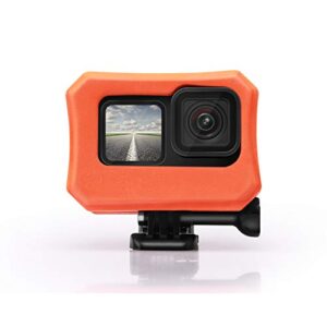 floaty for gopro hero 11 / hero10 / hero 9 - float housing case cover for camera anti-sink floating accessory - orange