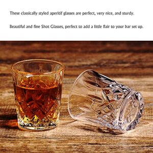 Valeways 1.75oz Mini Shot Glass Set of 6/Clear /Tasting Glasses/Cordial Glasses/Sherry Glasses/Glasses Snifters/Cute Shot Glasses