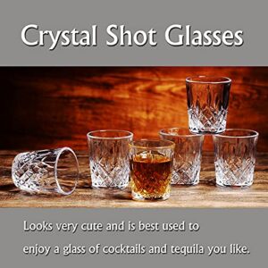 Valeways 1.75oz Mini Shot Glass Set of 6/Clear /Tasting Glasses/Cordial Glasses/Sherry Glasses/Glasses Snifters/Cute Shot Glasses