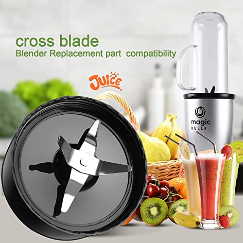 (Pack of 2) Cross Blade Blender Magic Bullet Replacement Parts Compatible with 250-watt Magic Bullet MB1101 Series Blender, Juicer and Mixer